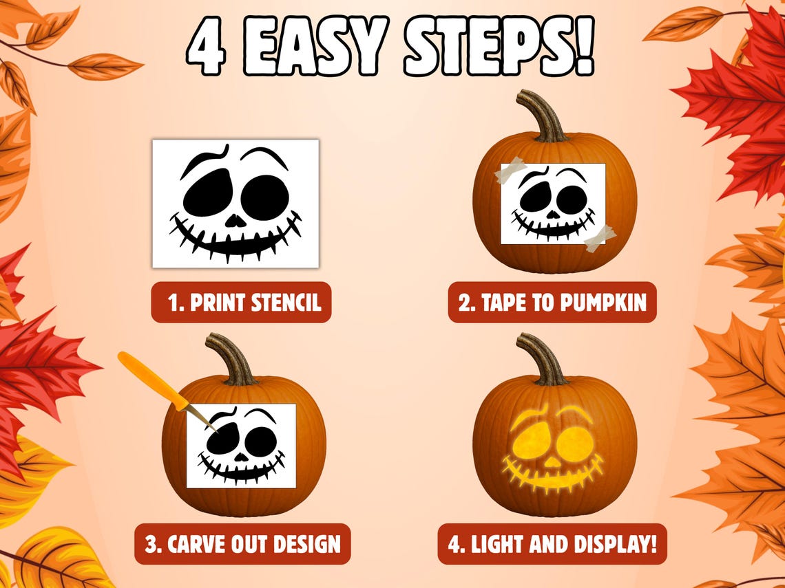 Printable Cat Face Pumpkin Stencil, Cute Cat Pumpkin Carving Template ...