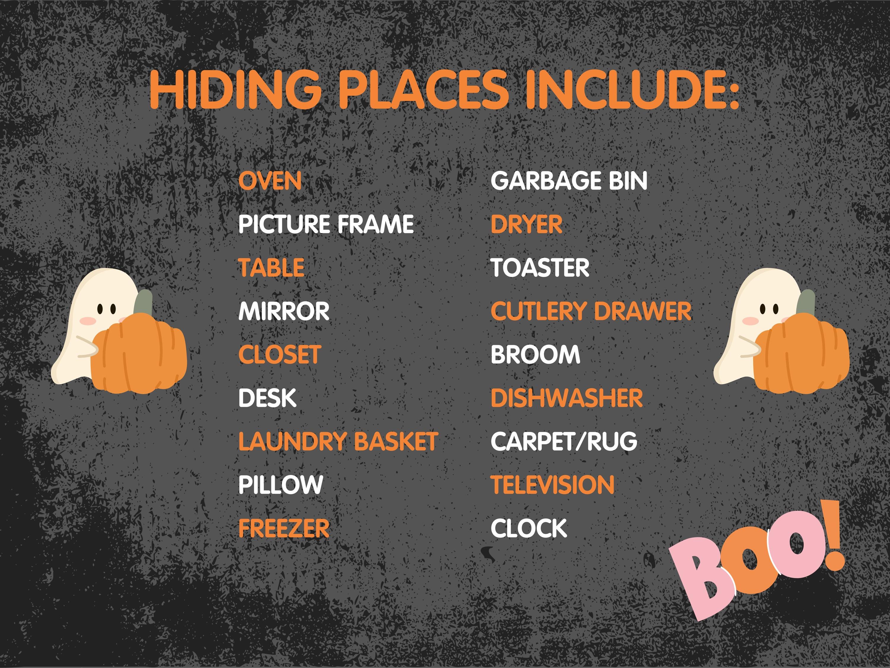 Printable Halloween Scavenger Hunt, Kids Halloween Treasure Hunt ...