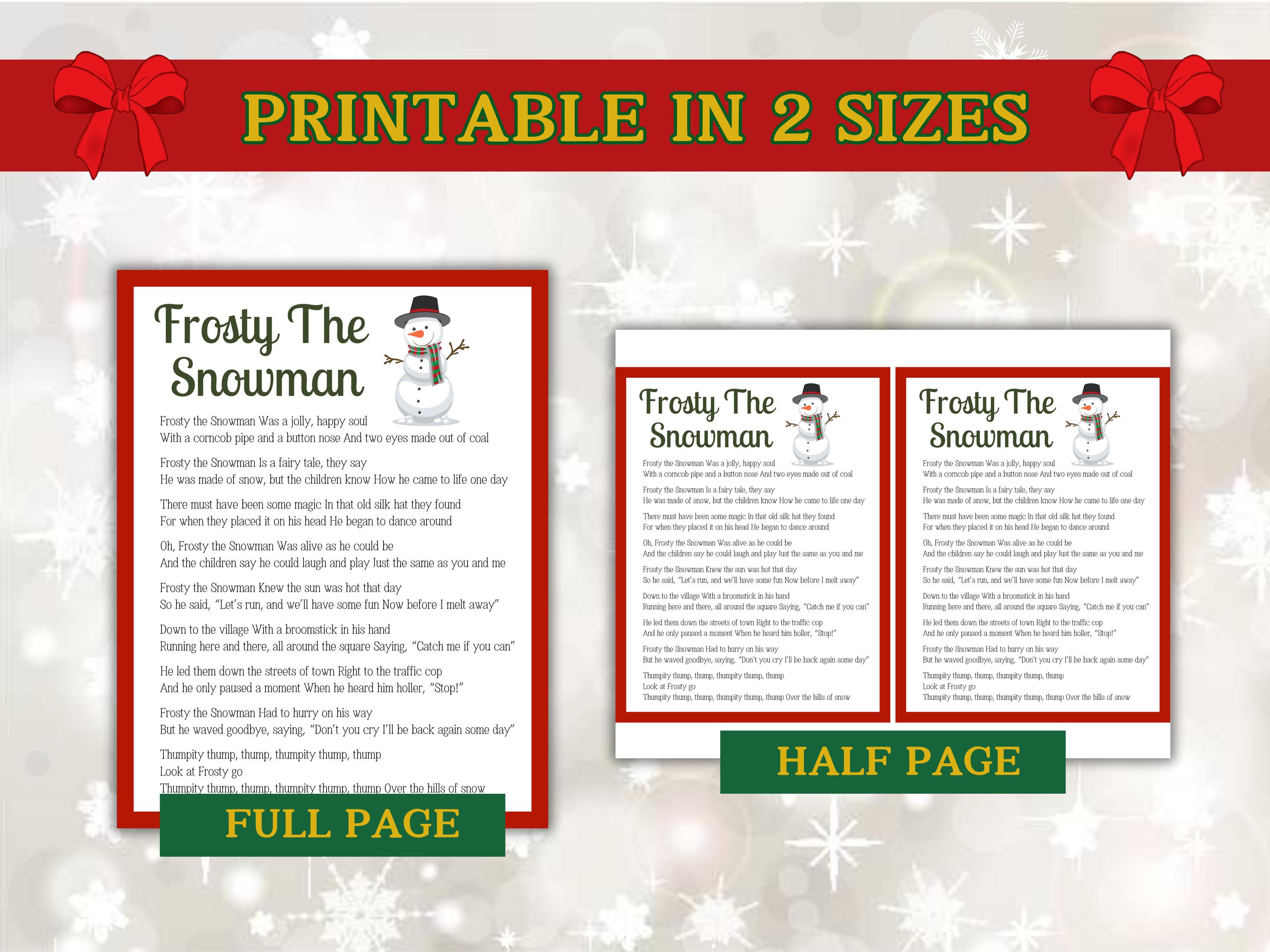20 Christmas Songs Printable Lyrics, Christmas Song Music Lyrics ...