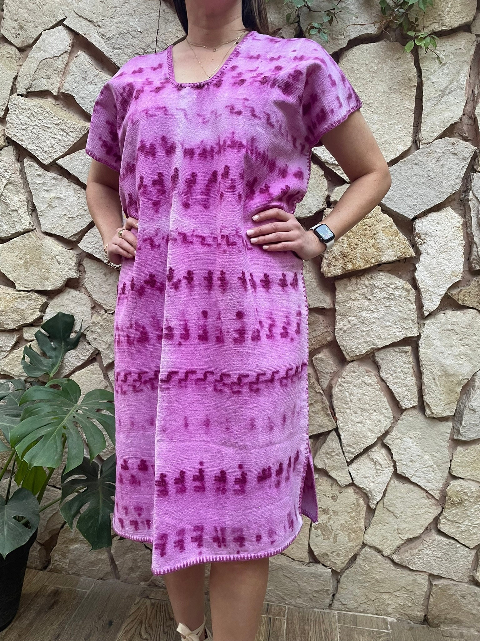 Huipil Dress, Mexican Huipil, Huipil Made in Oaxaca, Mexican Boho Kaftan, Hand Embroidery ...