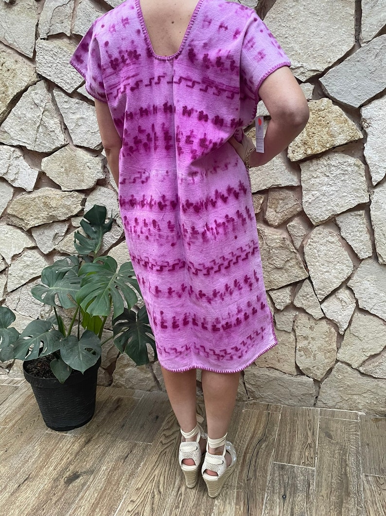 Huipil Dress, Mexican Huipil, Huipil Made in Oaxaca, Mexican Boho Kaftan, Hand Embroidery ...