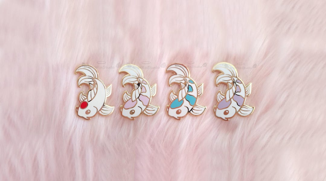 Koi Fish Hard Enamel Pin Japan Cute Kawaii Gift for Her Aesthetic Gift ...