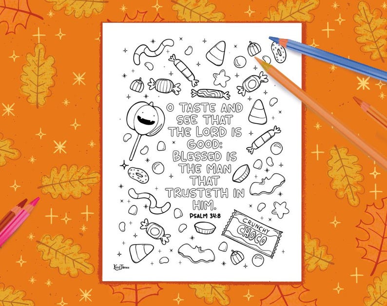 Bible Inspired Fall Activity & Coloring Pages - Etsy