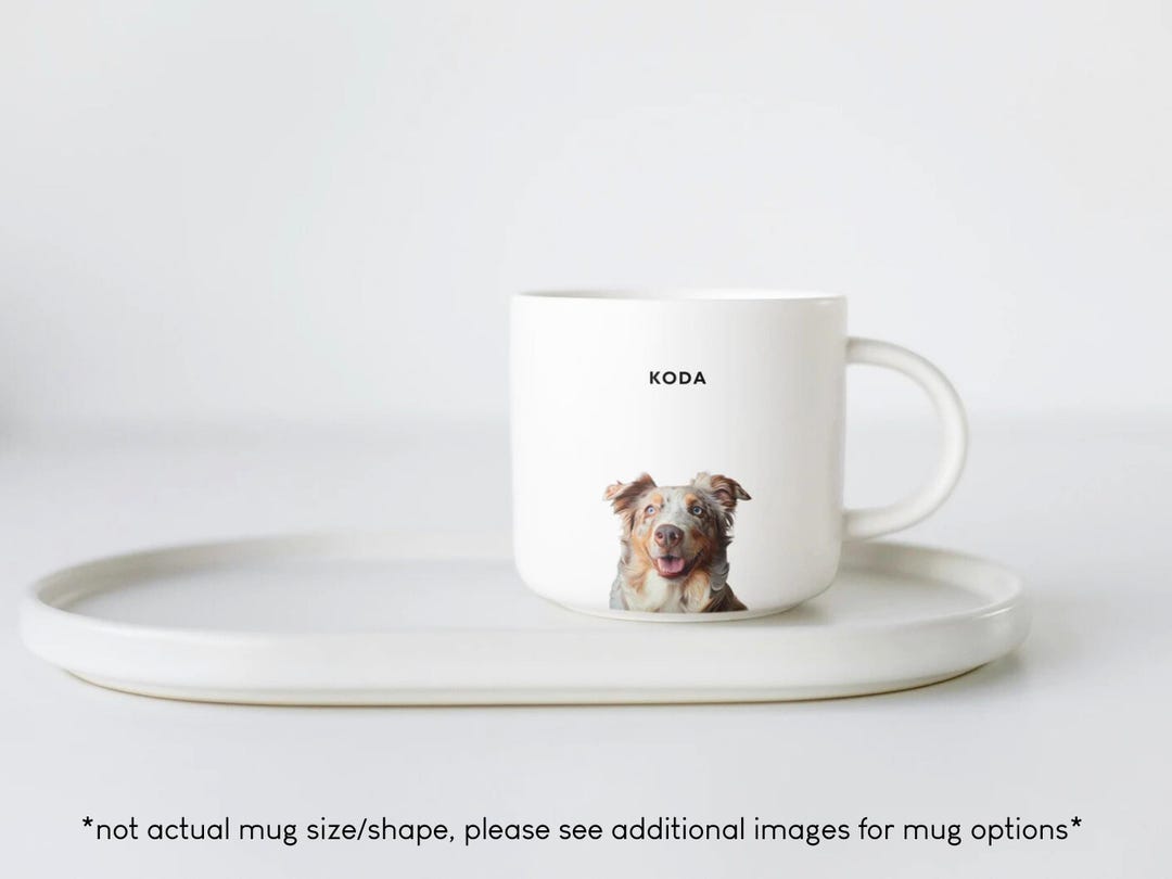 Personalized Pet Portrait Mug: Custom Dog Coffee Mug - Etsy