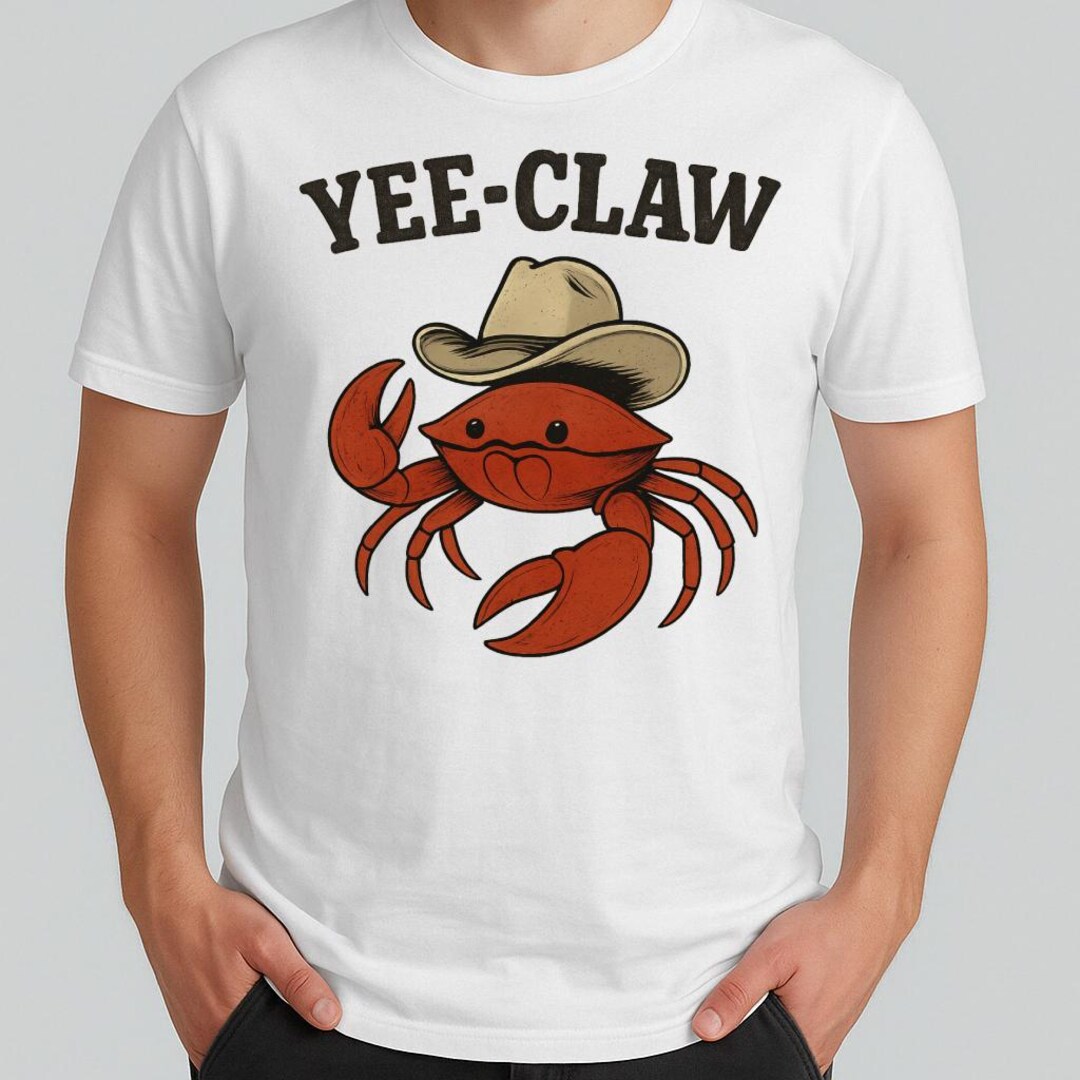 Yee Claw Crab PNG, Cowboy Crab Graphic, Funny Beach Sublimation Design ...