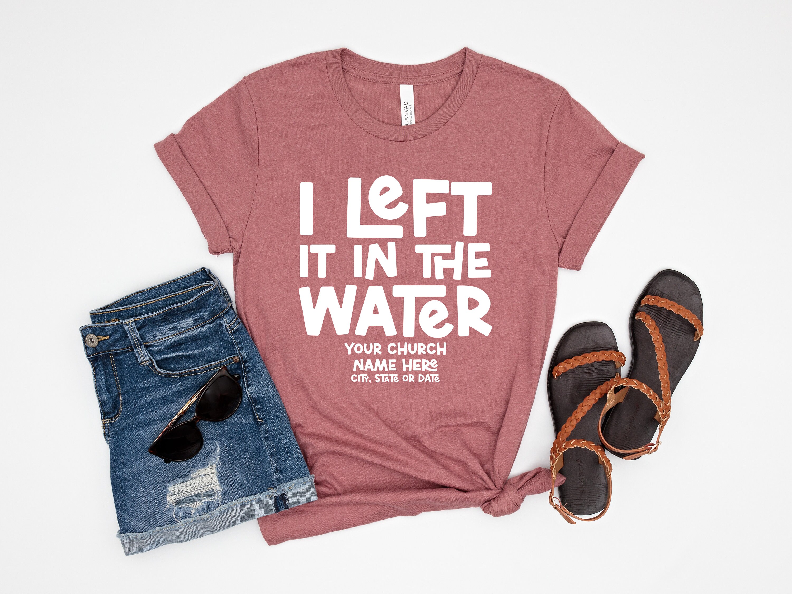I Left It in the Water Shirt, Baptism Shirt, Religious Shirt, Church ...