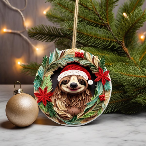 Sloth Christmas - Etsy