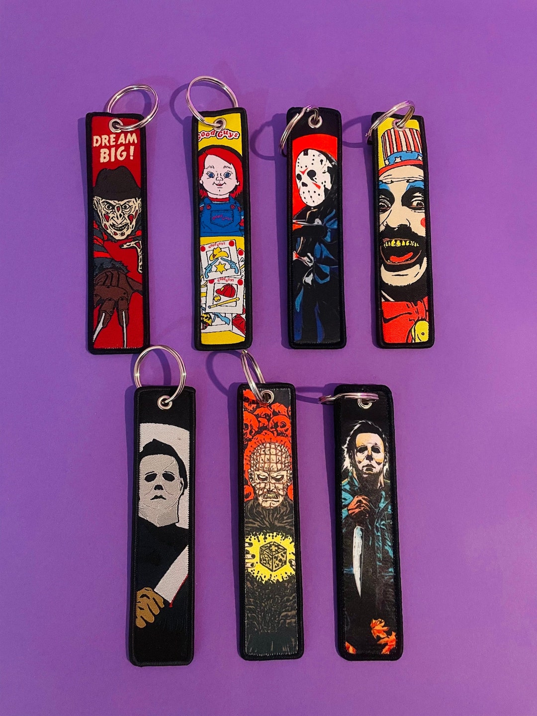 Horror Movies Keychain Freddy Krueger, Chucky, Jason, Michael Myers ...