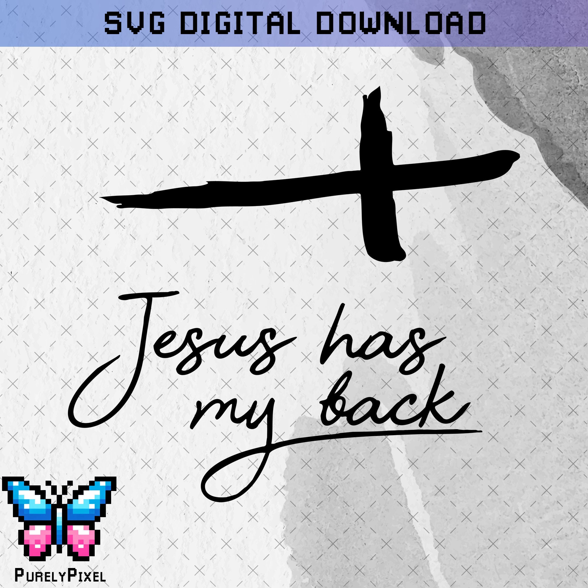 Jesus Has My Back SVG | Religious Cross Back Design | Sublimation ...