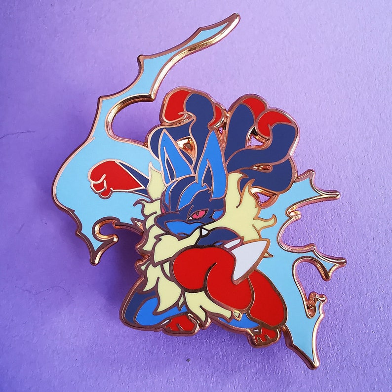 Épingle En émail Pokemon Lucario - Etsy