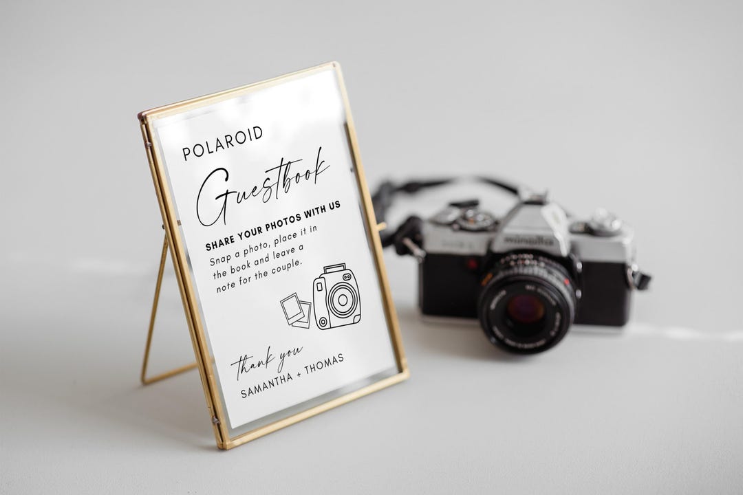 Wedding Polaroid Sign Photo Display Instant Camera Bridal Backdrop ...