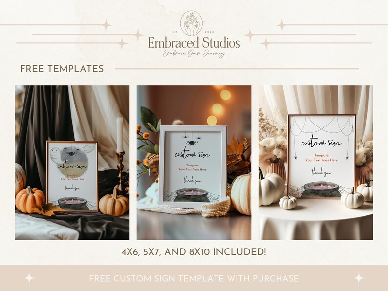 BRYSON Minimalist Guestbook Sign Template, Printable Halloween Baby ...