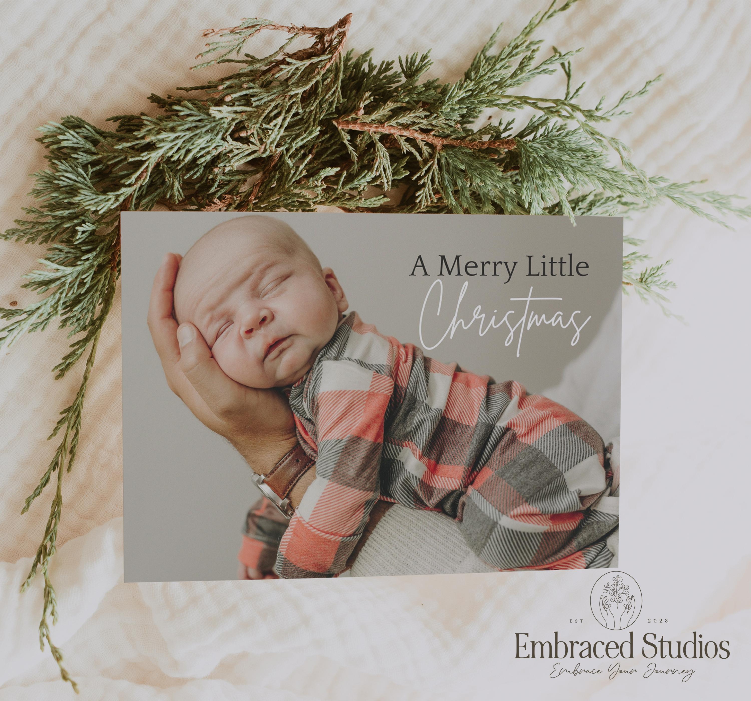 Christmas Baby Card, Christmas Baby Announcement, Photo Christmas Card ...