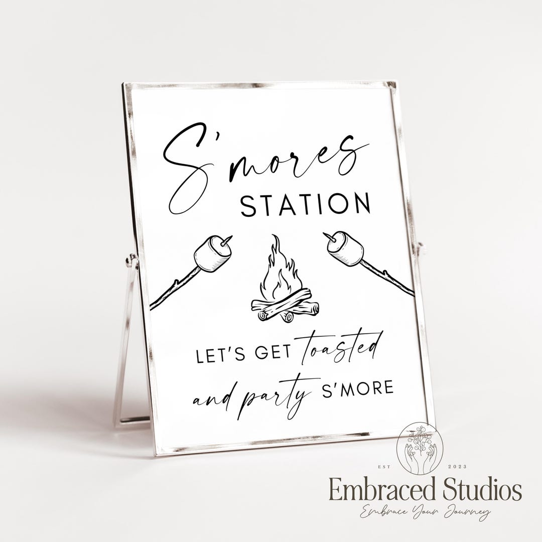 Wedding Signs Printable Template Smores Bar Sign Wedding Treats ...