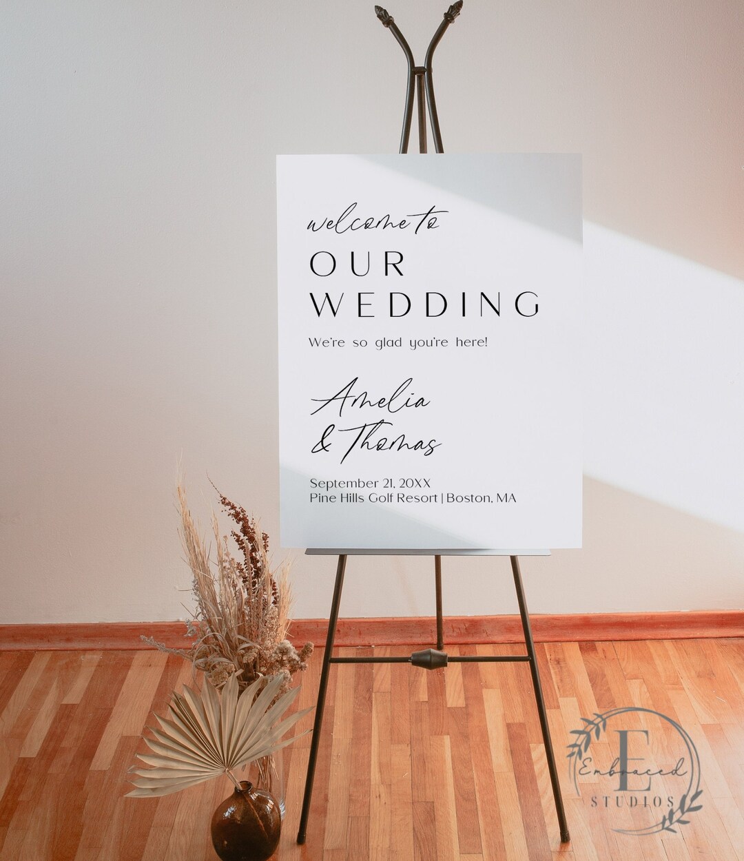Welcome to Our Wedding Sign, Wedding Entrance Sign, Reception Sign ...