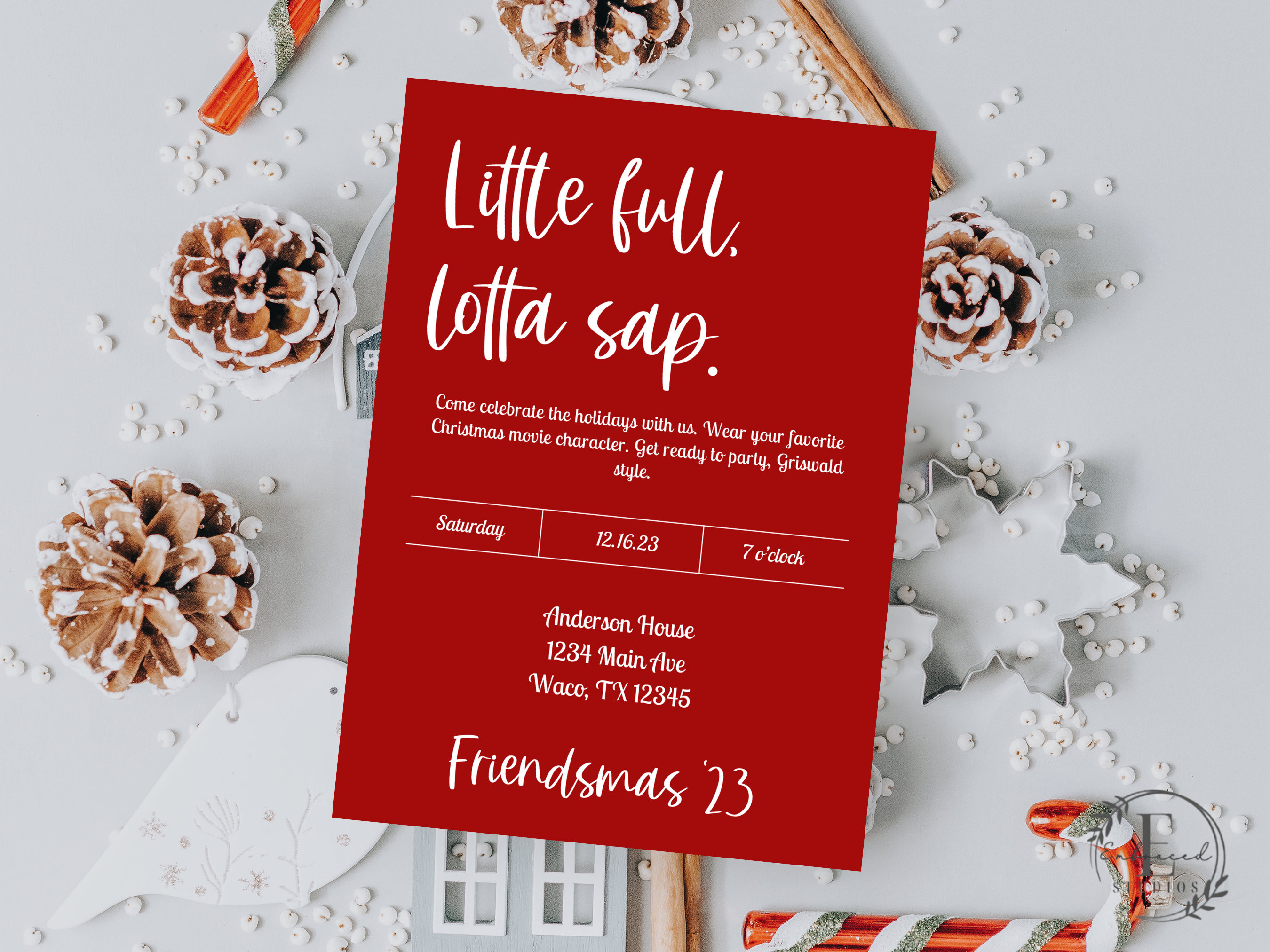 Editable Christmas Costume Party Invite Template Christmas Vacation ...