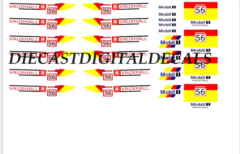 1989 Btcc Astra Decals (digital Download) for Matchbox Vauxhall Astra ...