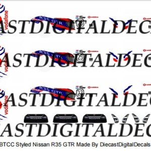 Btcc Styled Hotwheels Nissan R35 Decals (digital Download) - Etsy