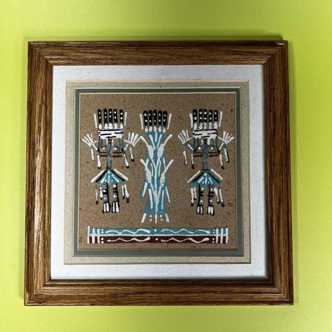 Native American Navajo Sand Painting Framed Corn Blessing 10x10 - Etsy