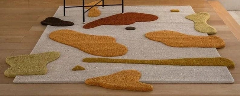 Hand Tufted Wool Area Rug New Geometric Abstract Design Premium Quality ...