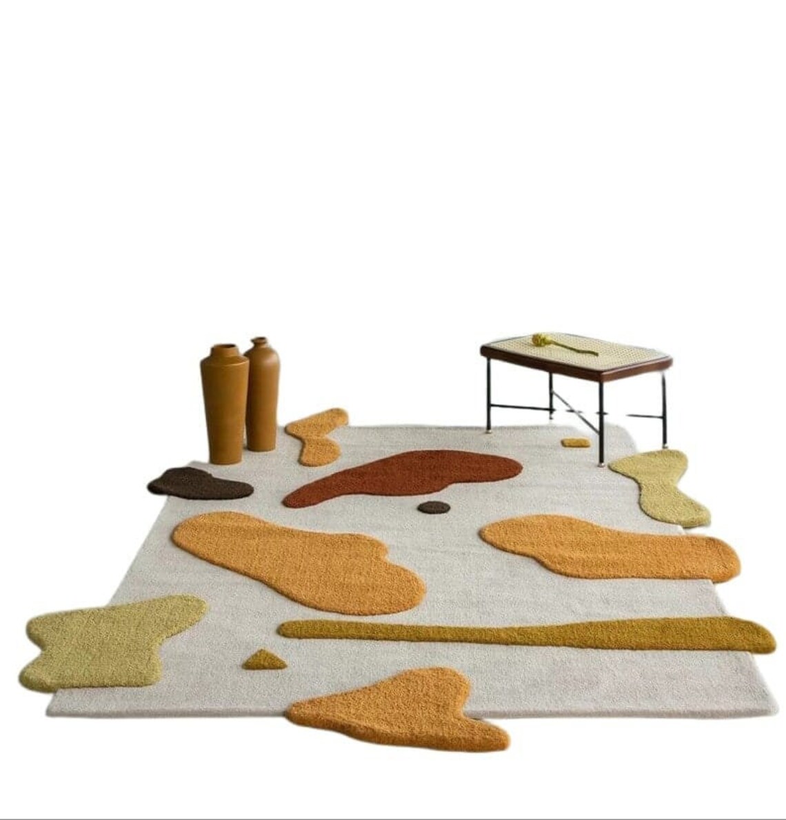 Hand Tufted Wool Area Rug New Geometric Abstract Design Premium Quality ...