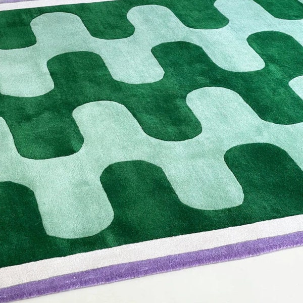 Modern Abstract Rug - Etsy