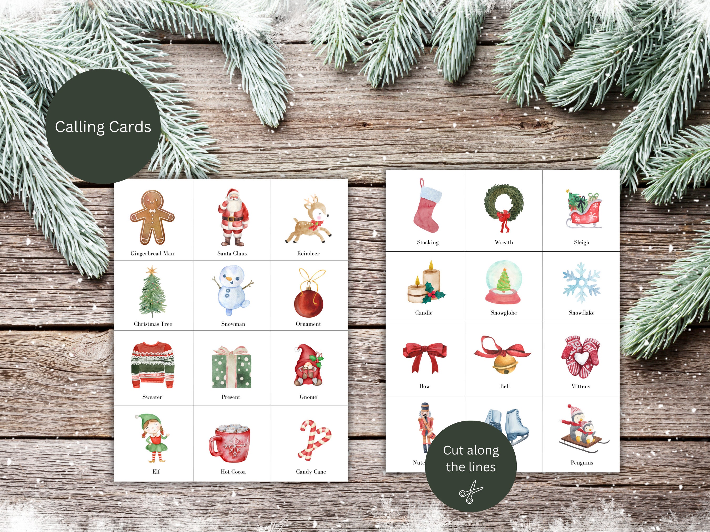Christmas Bingo, 30 Holiday Bingo Cards, Christmas Party Game for Kids ...