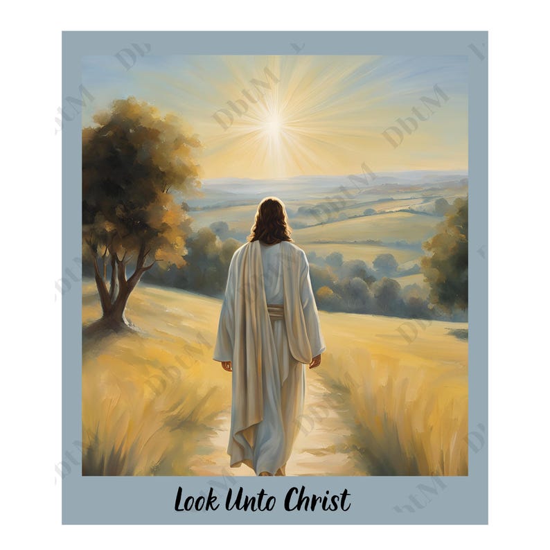 Christ Picture, 2025 LDS Youth Theme look Unto Christ PNG Printable ...