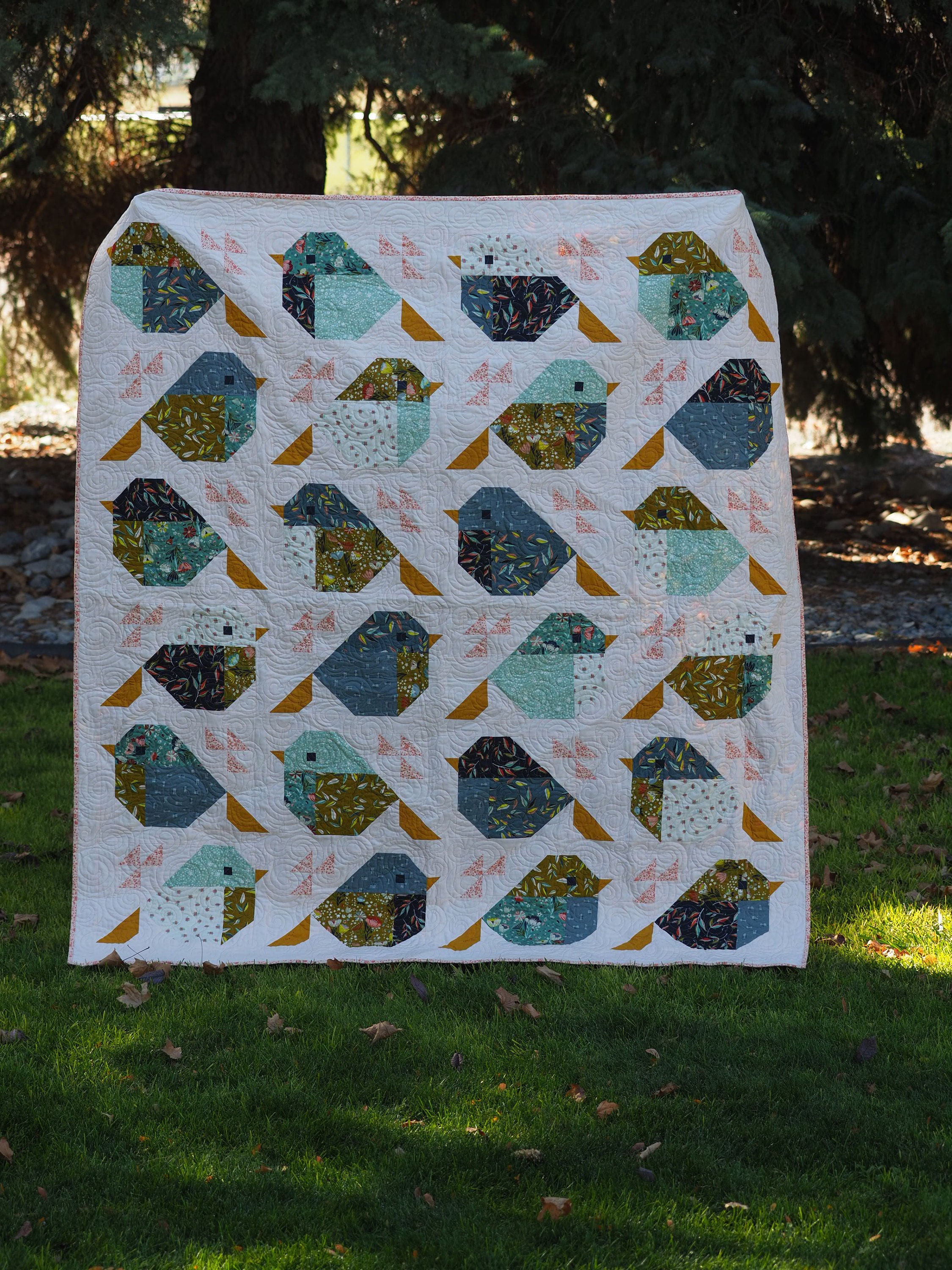 Sparrows Handmade Quilt (65 X 70) - Etsy