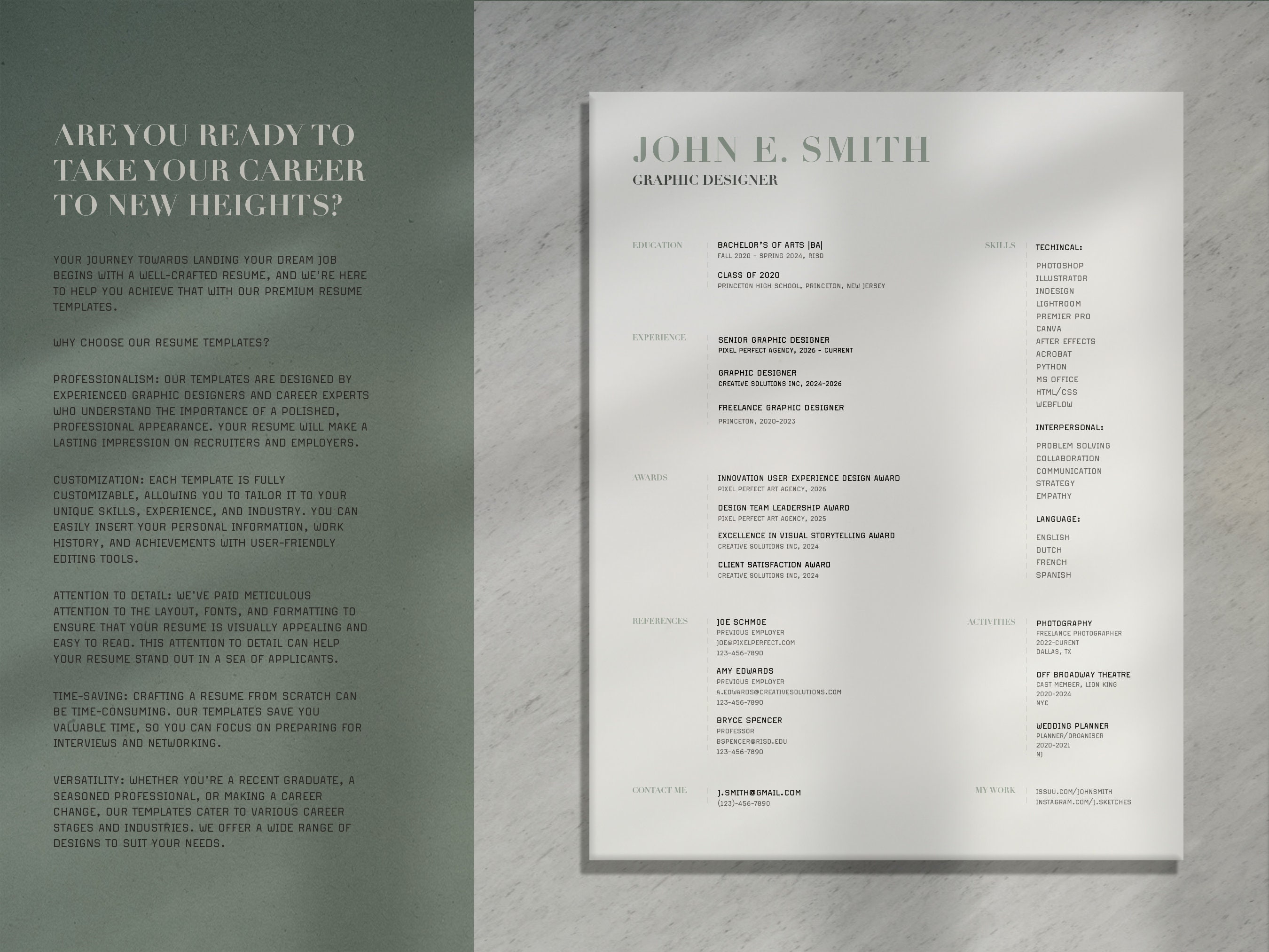 Professional Resume & CV Template Pack Minimalist CV Minimalist Resume ...