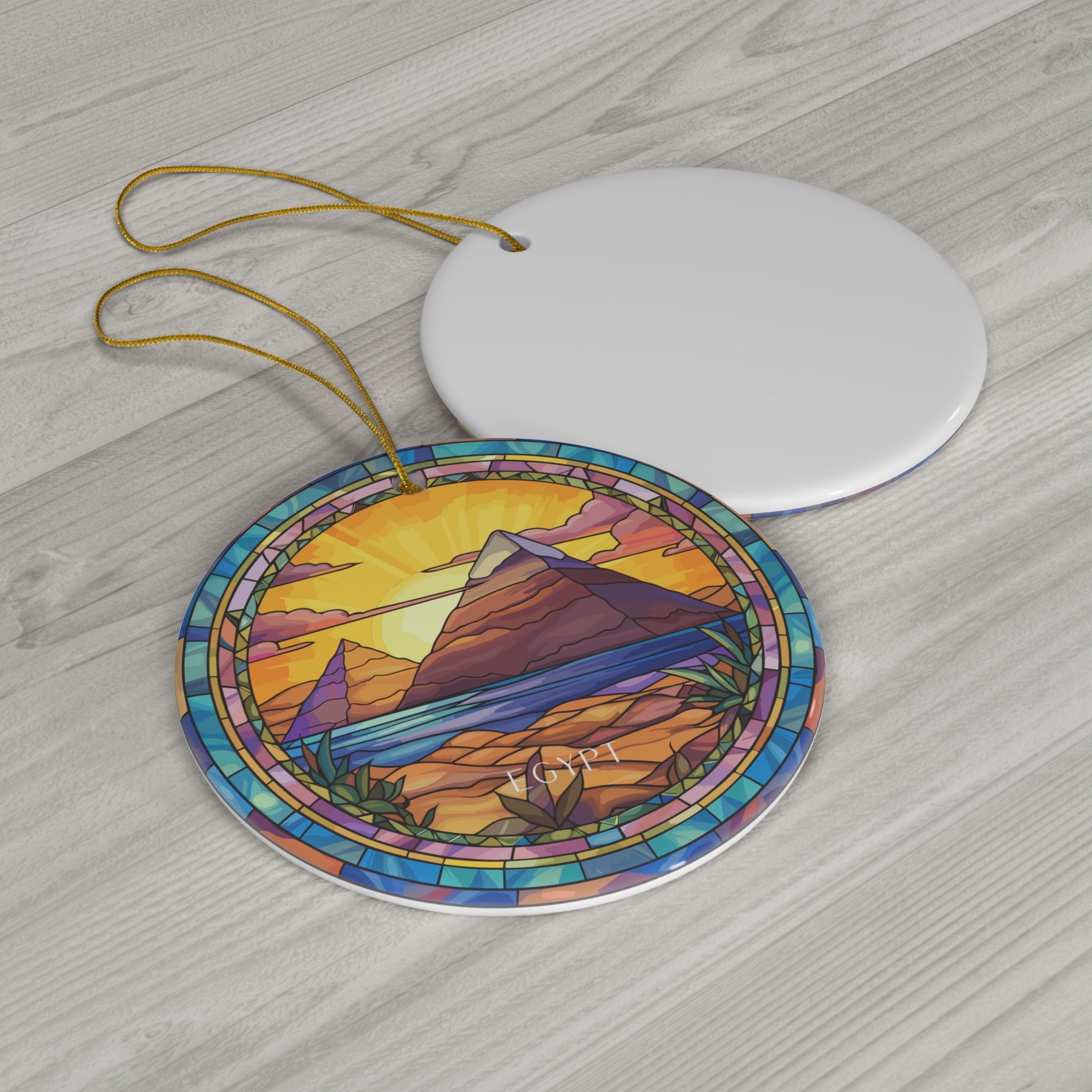 Cairo, Egypt, Pyramids, Travel Print Ceramic Ornament, Christmas Decor ...