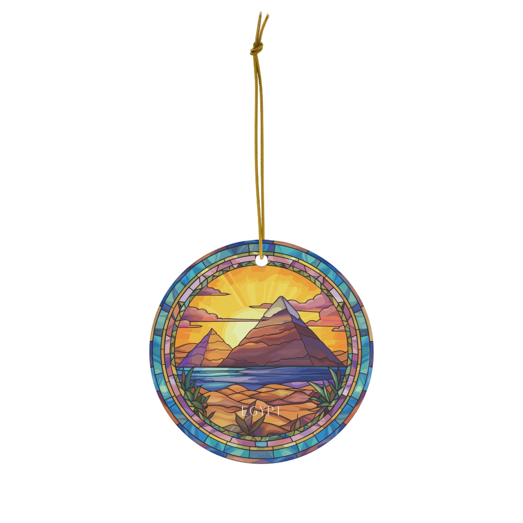 Cairo, Egypt, Pyramids, Travel Print Ceramic Ornament, Christmas Decor ...
