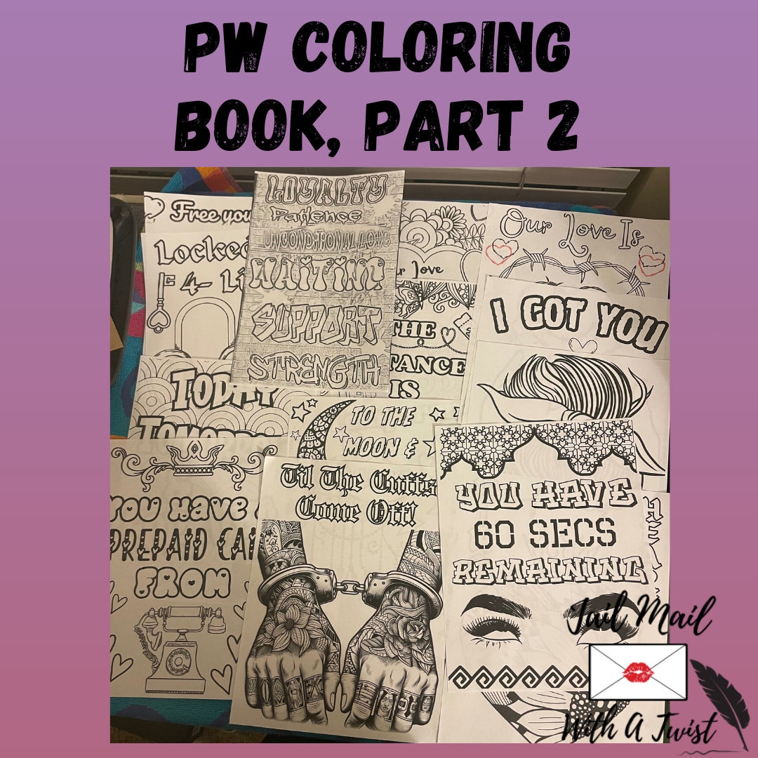 Prison Wife Coloring Book 2 - Etsy