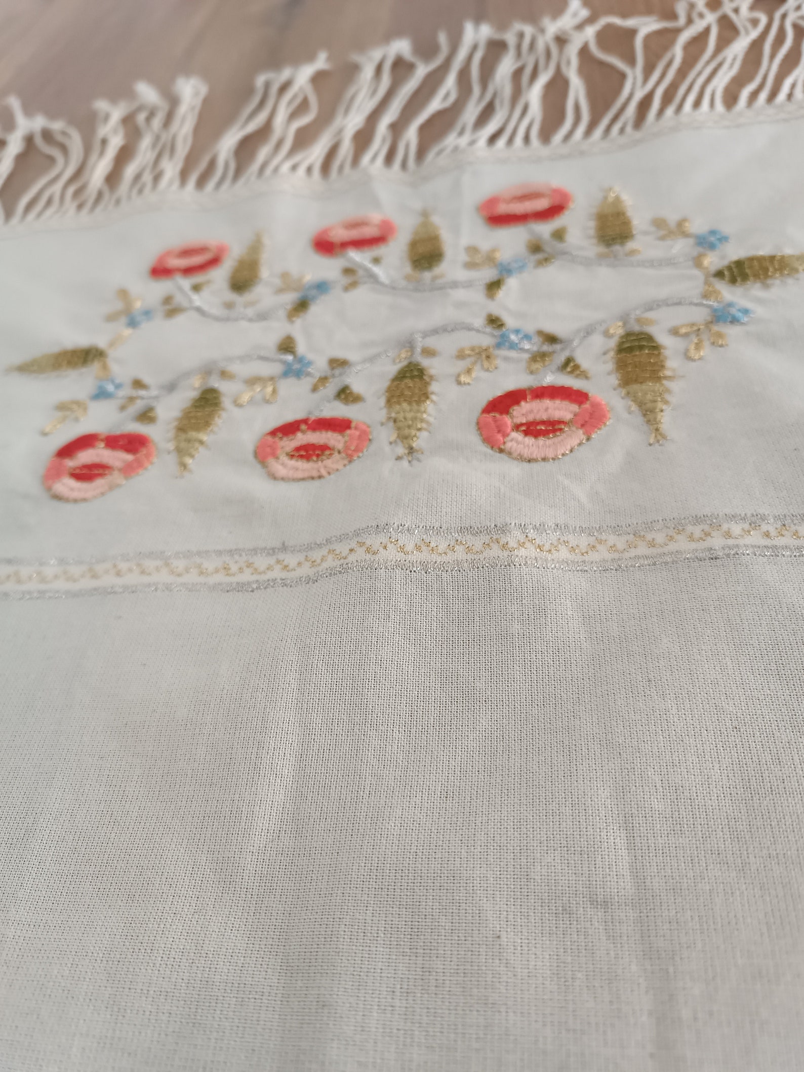 Embroidered Table Topper - Etsy