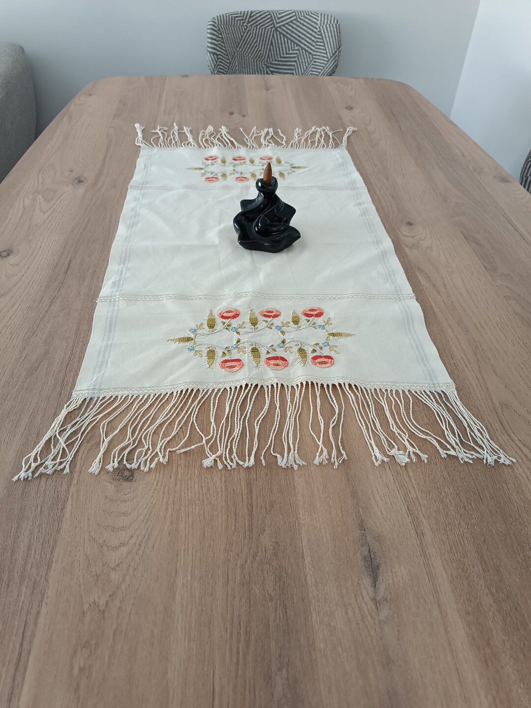 Embroidered Table Topper - Etsy