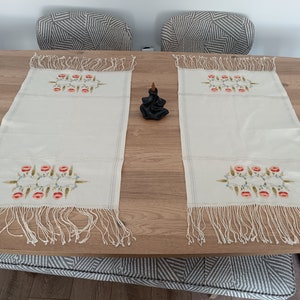 Embroidered Table Topper - Etsy