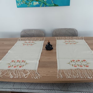 Embroidered Table Topper - Etsy