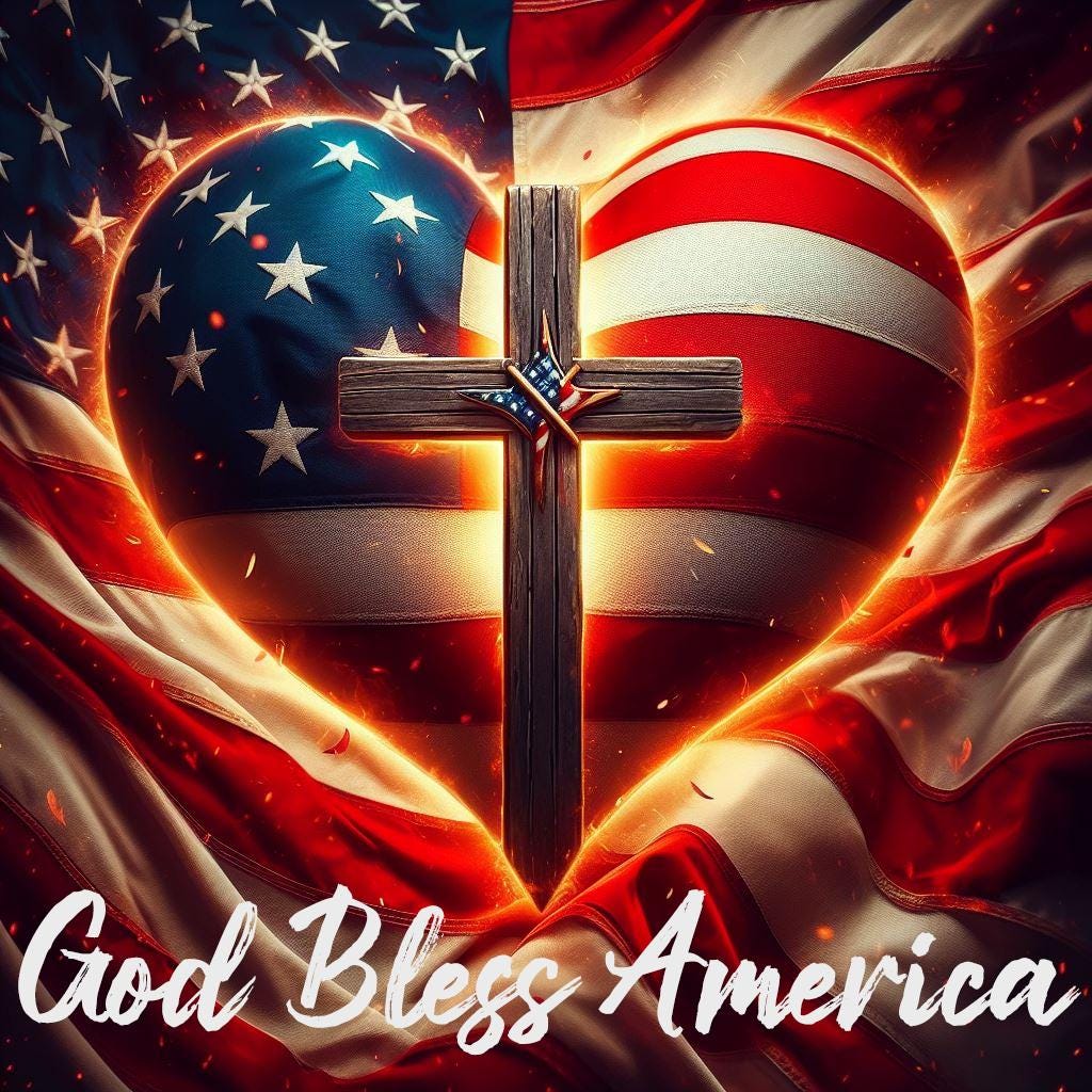 Sticker, Love America, America, Heart for America, God Bless America ...