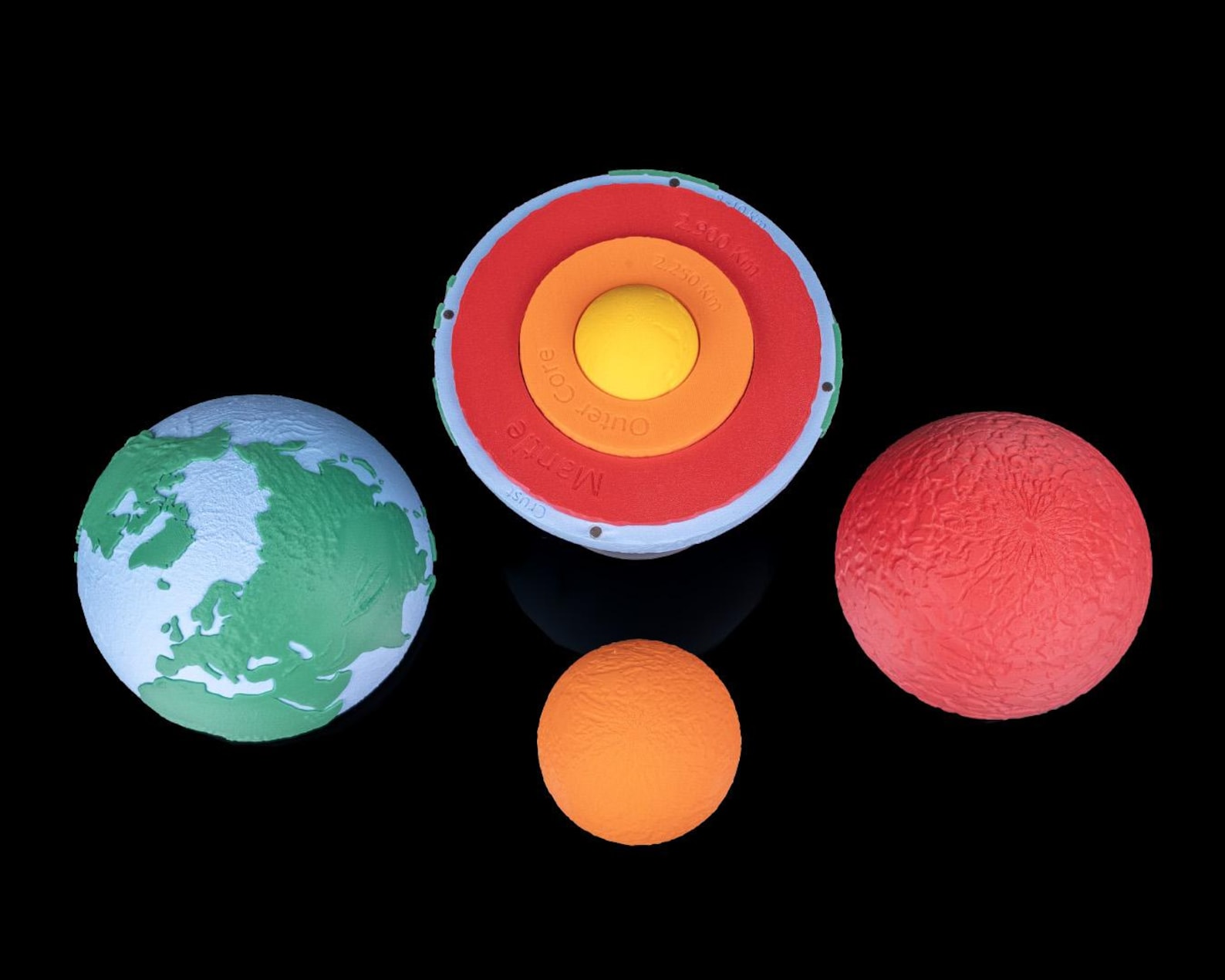 3D Printed Planet Earth Model: Educational Decoupage Globe - Etsy