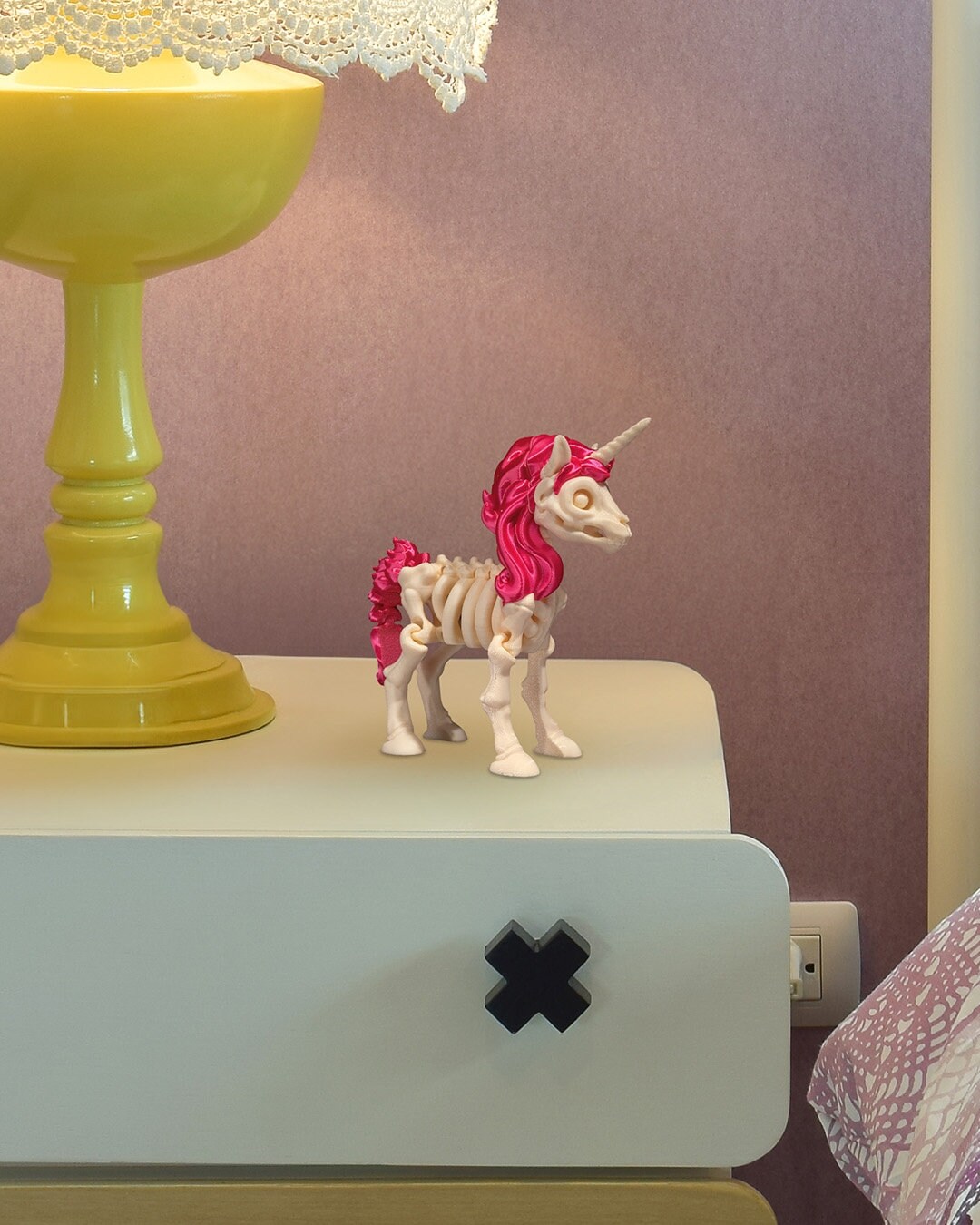 Magical Articulating Unicorn Skeleton - 3D Printed, Detailed Plastic ...