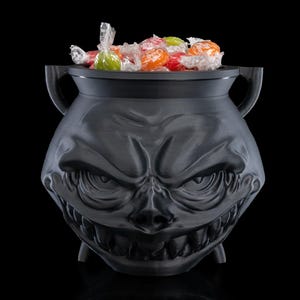Mischievous Greedy Cauldron, 14 Cm Tall, Customizable Halloween Decor ...