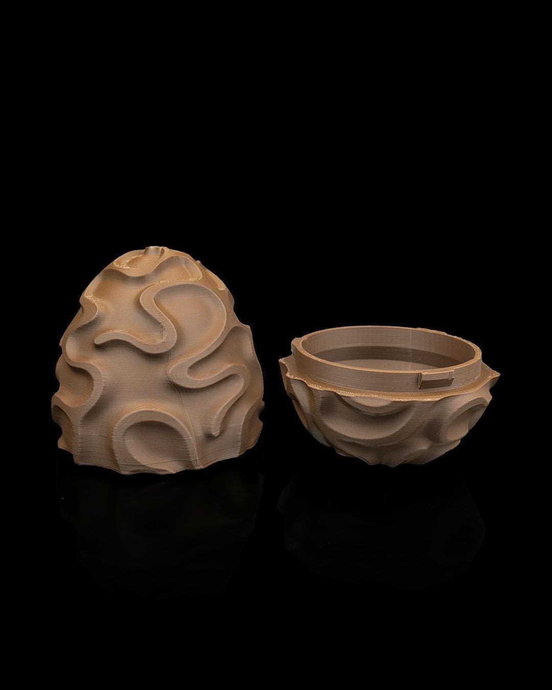 Chocolate Swirl Easter Egg Containers 3-pack 15cm 3D Printed Custom ...