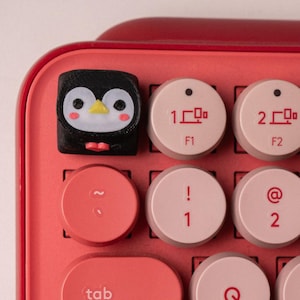Classic Penguin Keycap 3D Printed Custom Keyboard Accessory, Detailed ...