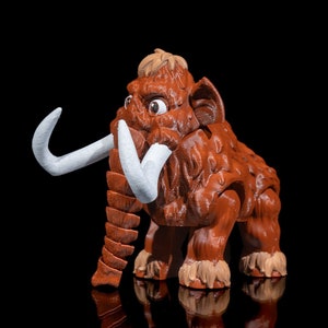 Articulated Wooly Mammoth Figurine | 3D Printed Plastic | Custom Colors ...
