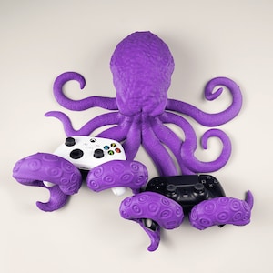 3D Printed Octopus Headphone & Controller Holder: Gaming Room Decor - Etsy