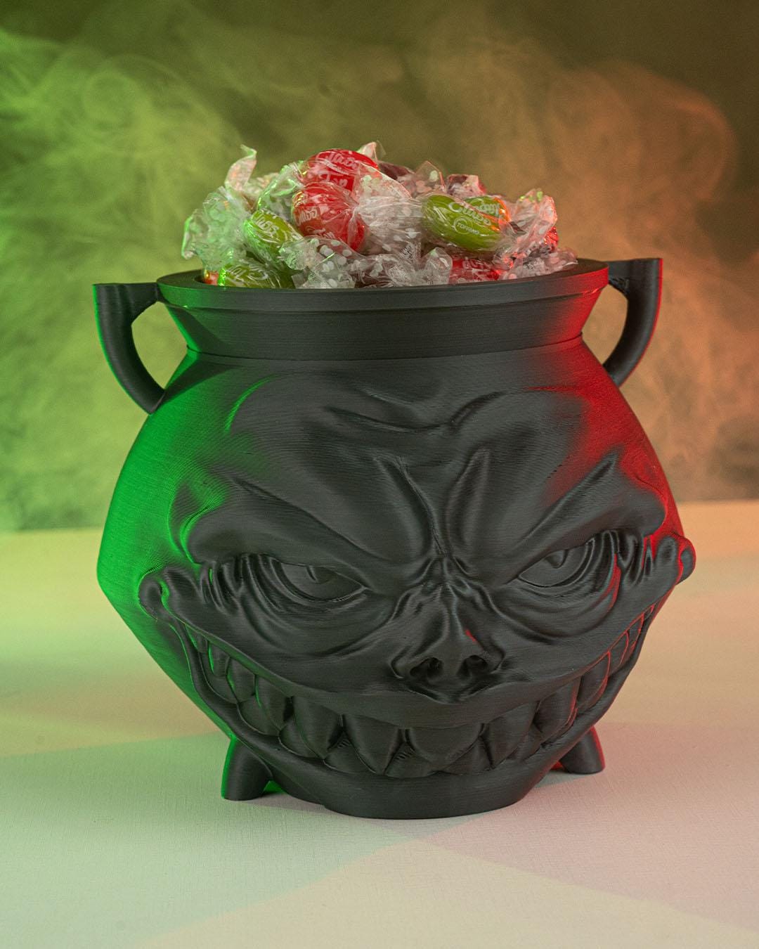 Mischievous Greedy Cauldron, 14 Cm Tall, Customizable Halloween Decor ...
