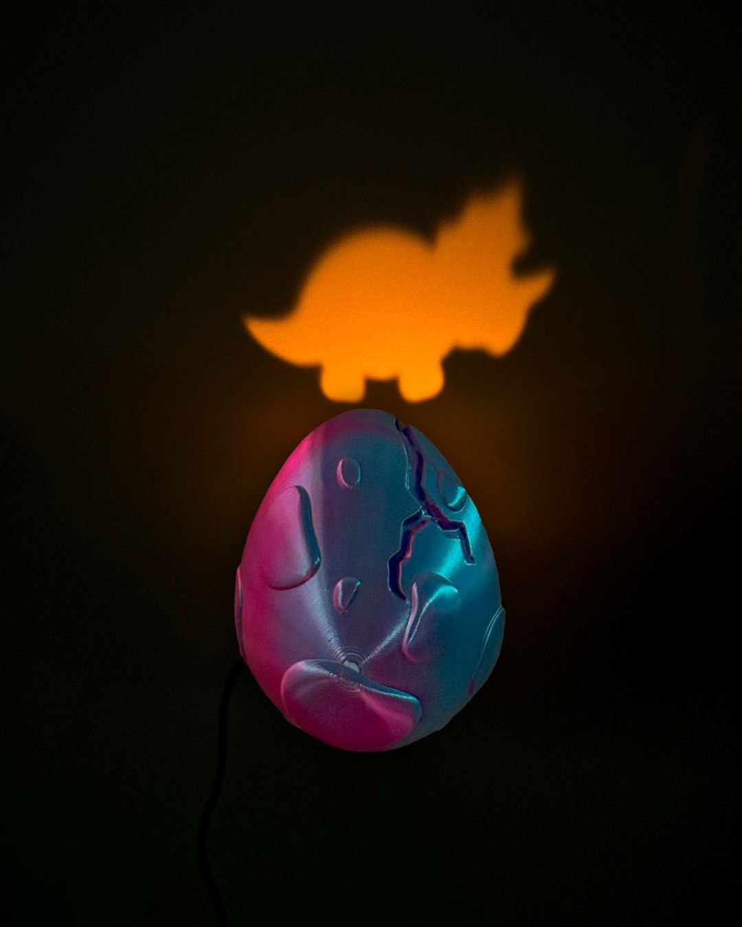 3D Printed Dino Projection Egg Light - Illuminate With Prehistoric ...