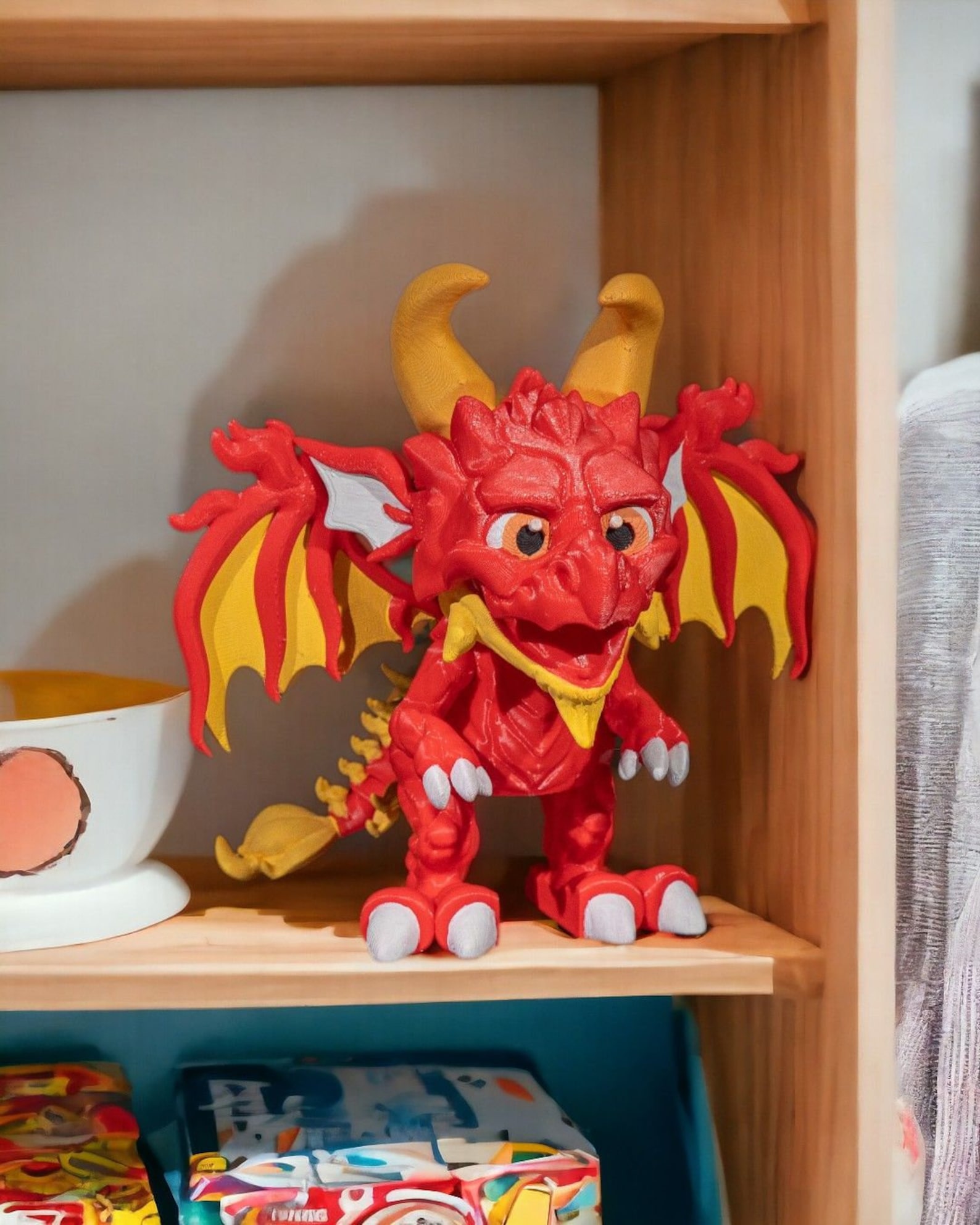 Hell's Rage Fire Dragon 3D Articulated Print - Etsy