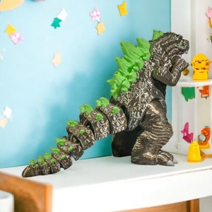 Articulated Godzilla Figure 3D Printed Custom Color Options Collectible ...