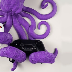 3D Printed Octopus Headphone & Controller Holder: Gaming Room Decor - Etsy
